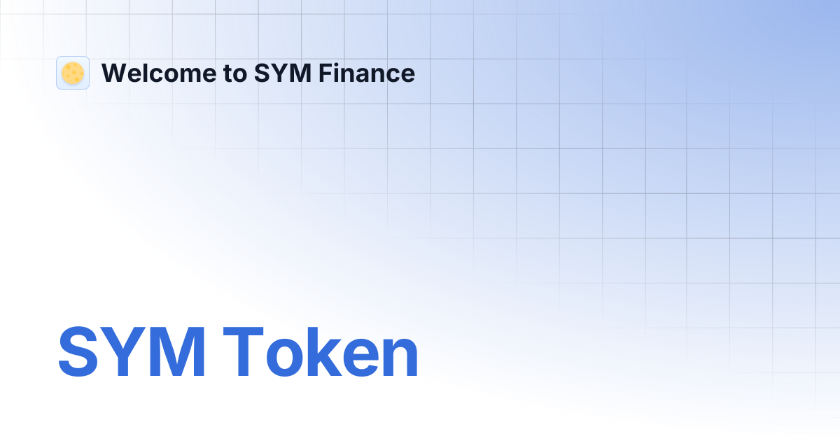 SYM Token | Welcome to SYM Finance